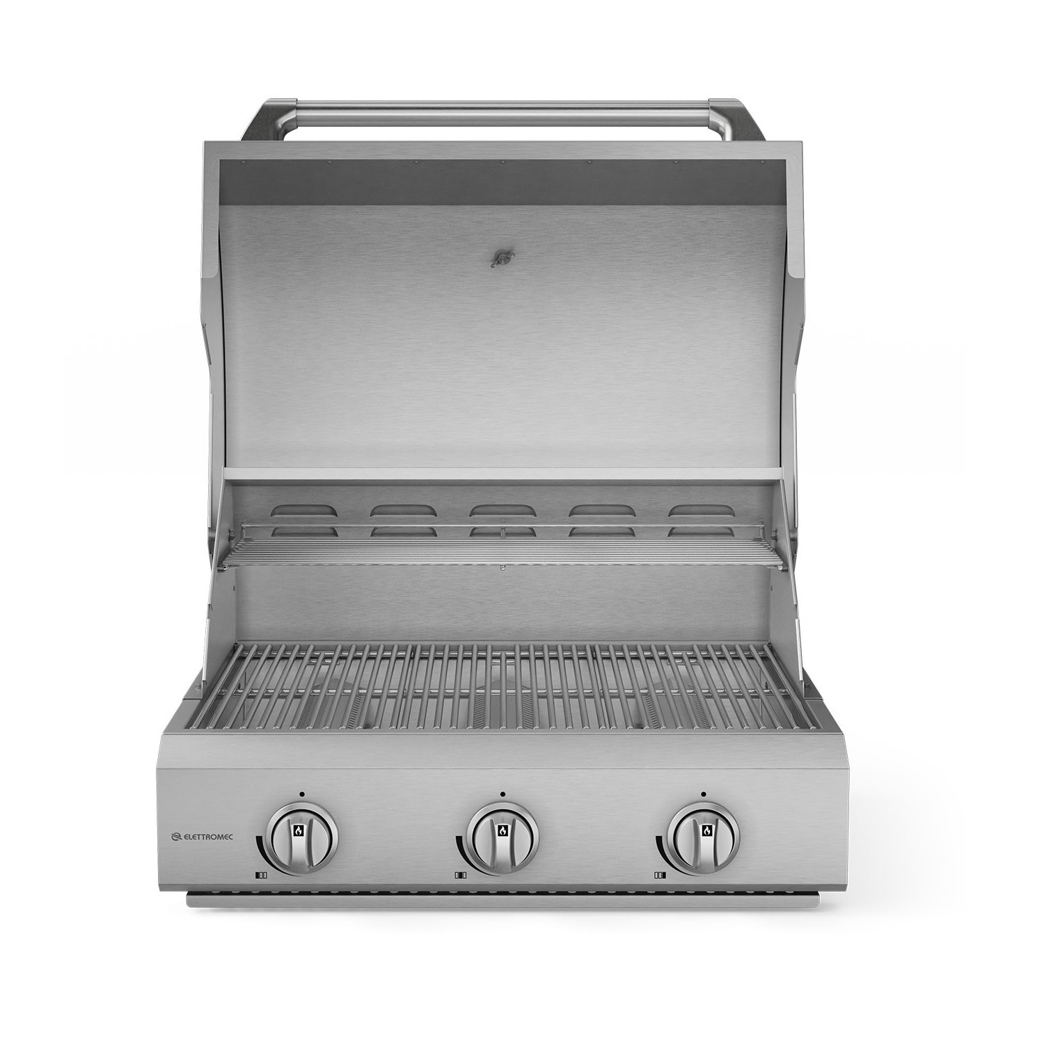 Atuar Casa Conceito | Churrasqueira de Embutir Elettromec 3 Queimadores a Gás 65cm Inox